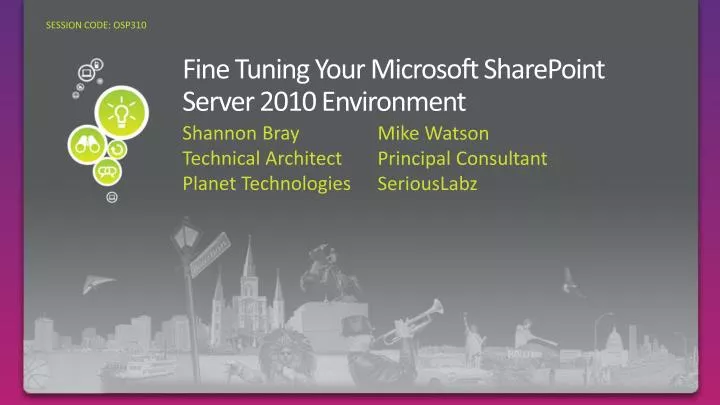 PPT - Fine Tuning Your Microsoft SharePoint Server 2010 Environment PowerPoint Presentation - ID ...