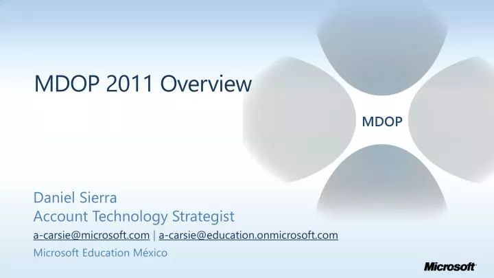 PPT - MDOP 2011 Overview PowerPoint Presentation, free download - ID:551560