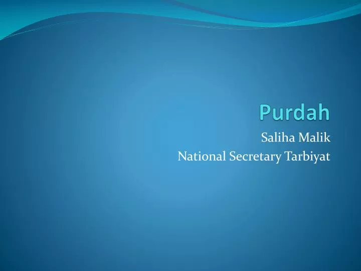 PPT - Purdah PowerPoint Presentation, free download - ID:551647