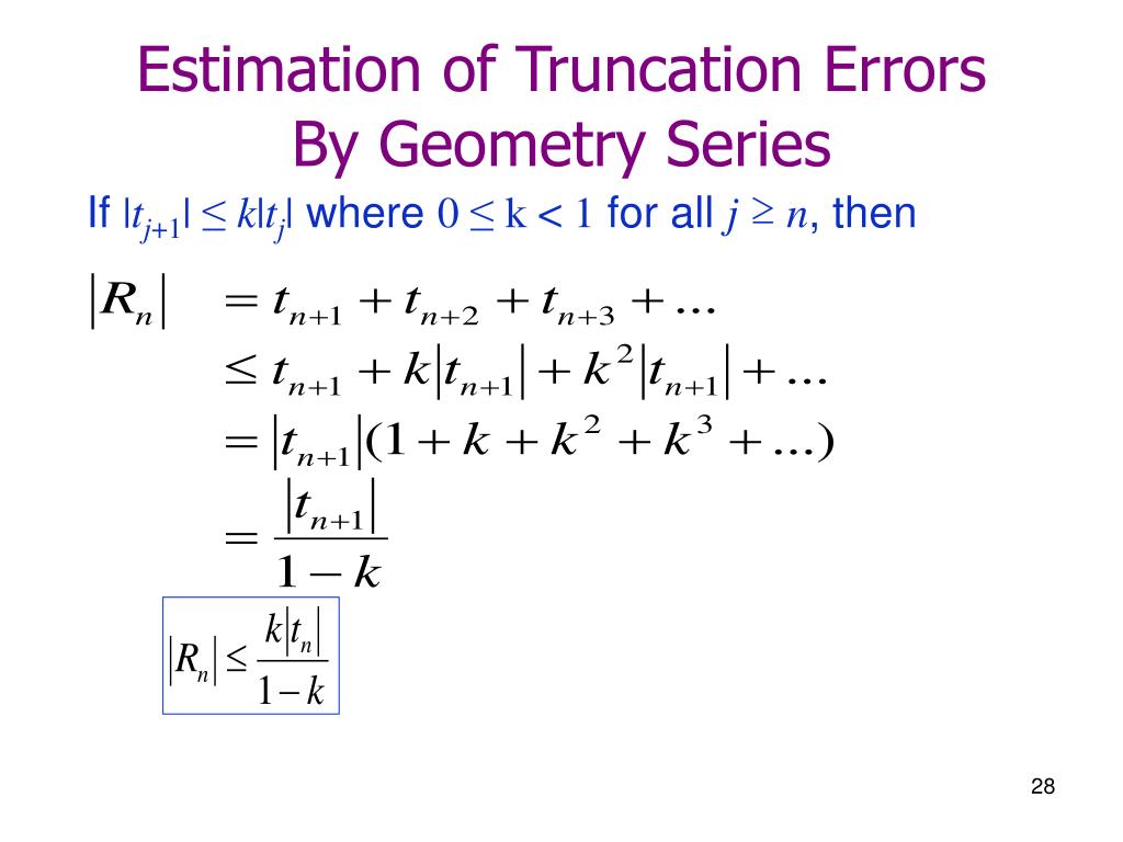 Ppt Part 3 Truncation Errors Powerpoint Presentation Free Download