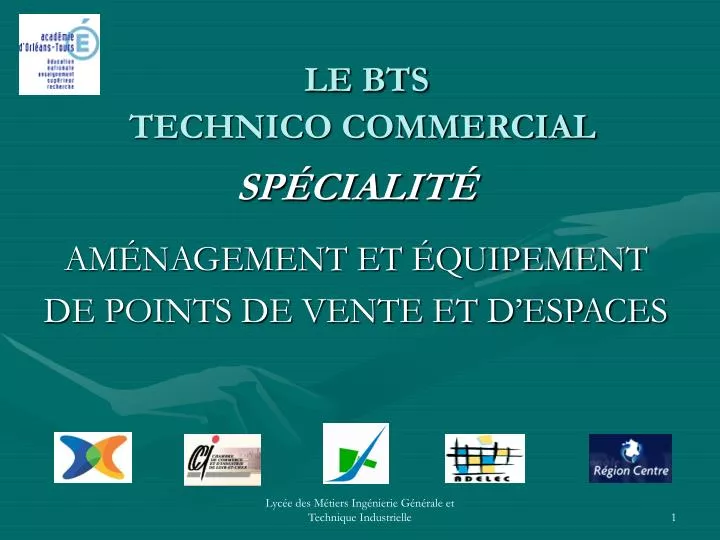 PPT - LE BTS TECHNICO COMMERCIAL PowerPoint Presentation, free download ...