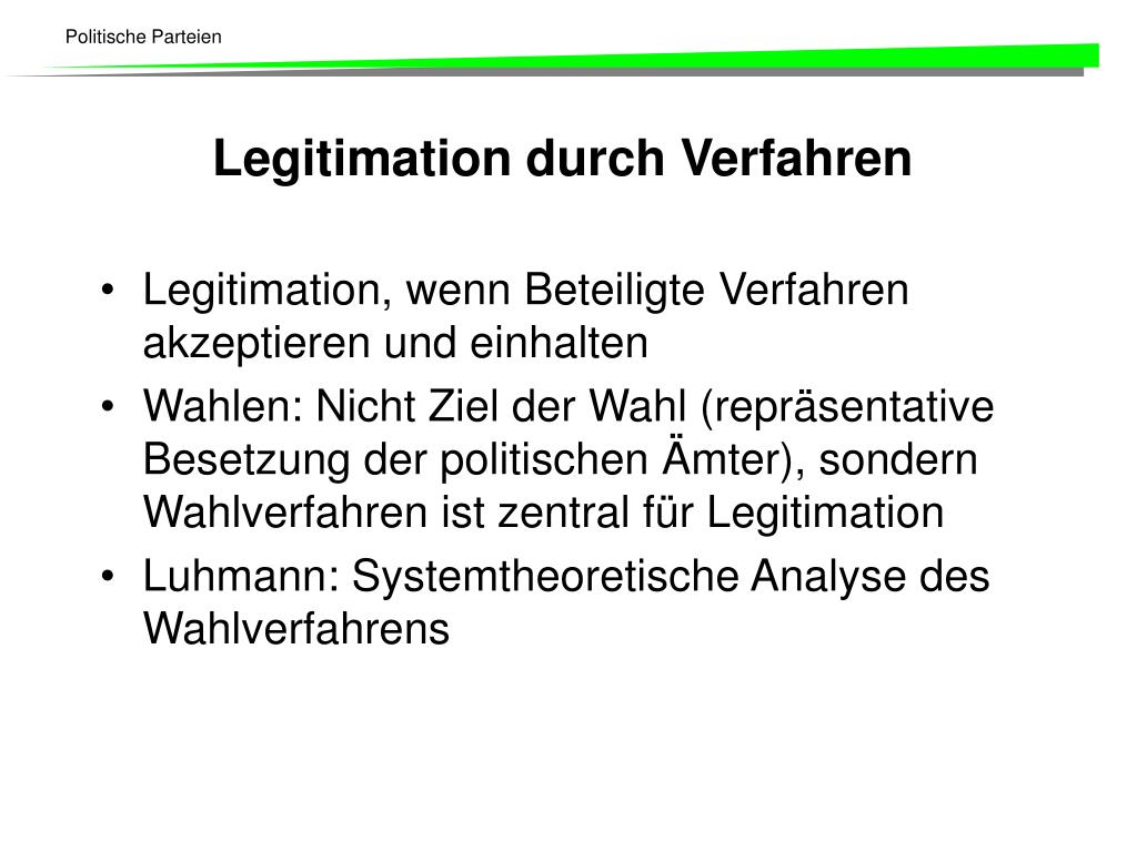 PPT - Teil 1 - Träger politischer Ideen : Parteien PowerPoint ...