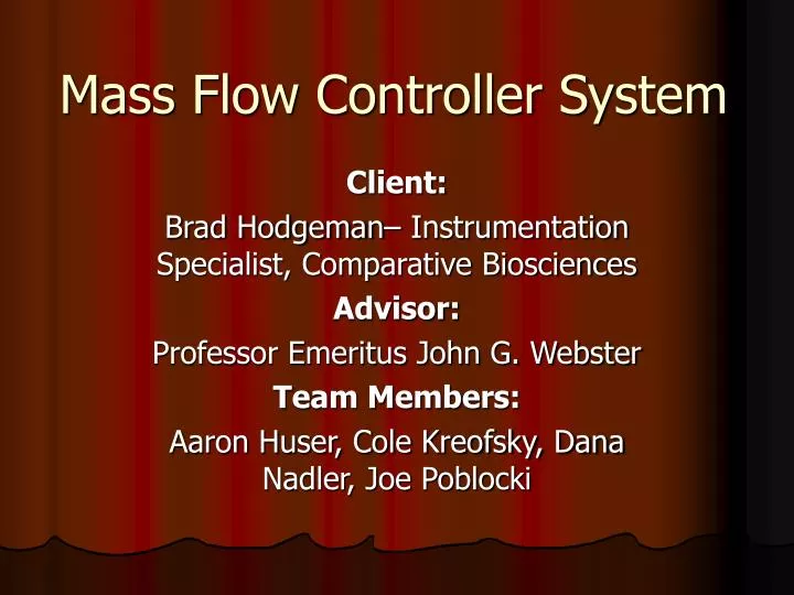 PPT - Mass Flow Controller System PowerPoint Presentation, free ...