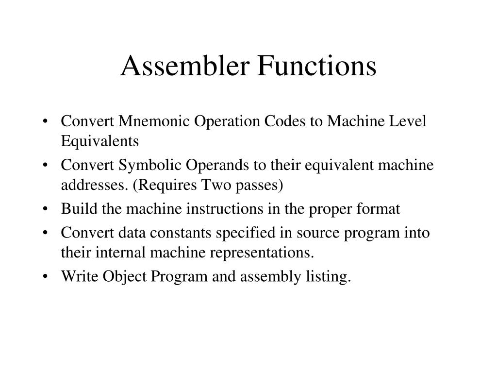Ppt Assembler Algorithm And Data Structures Powerpoint Presentation Free Download Id557119