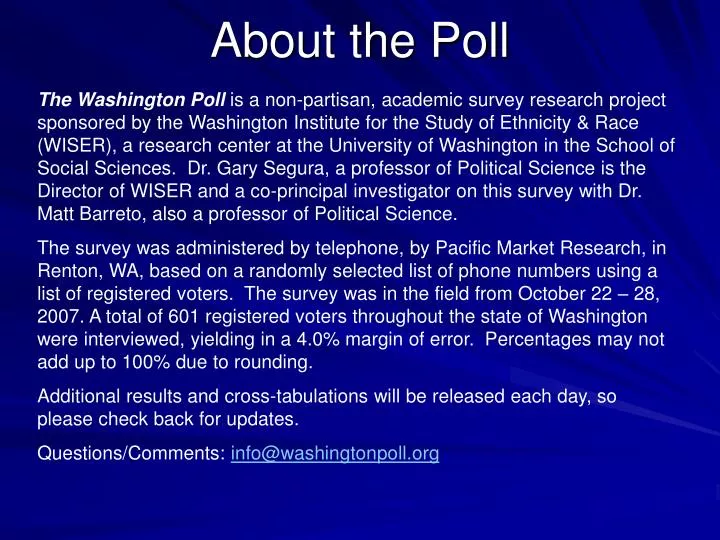 PPT - About the Poll PowerPoint Presentation, free download - ID:558256