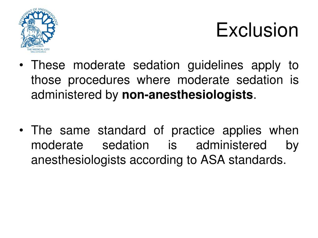 PPT - Guidelines for the Care of Patients undergoing Moderate or ...