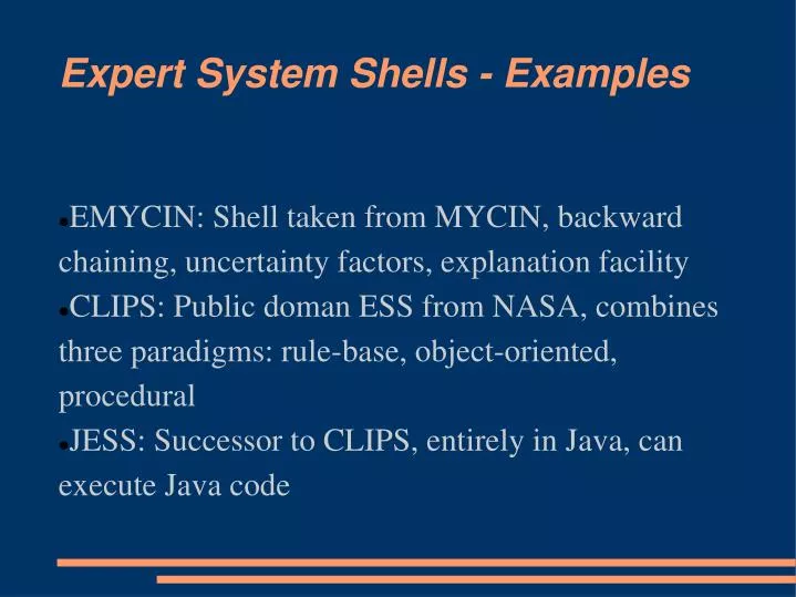 PPT - Expert System Shells - Examples PowerPoint Presentation, free ...