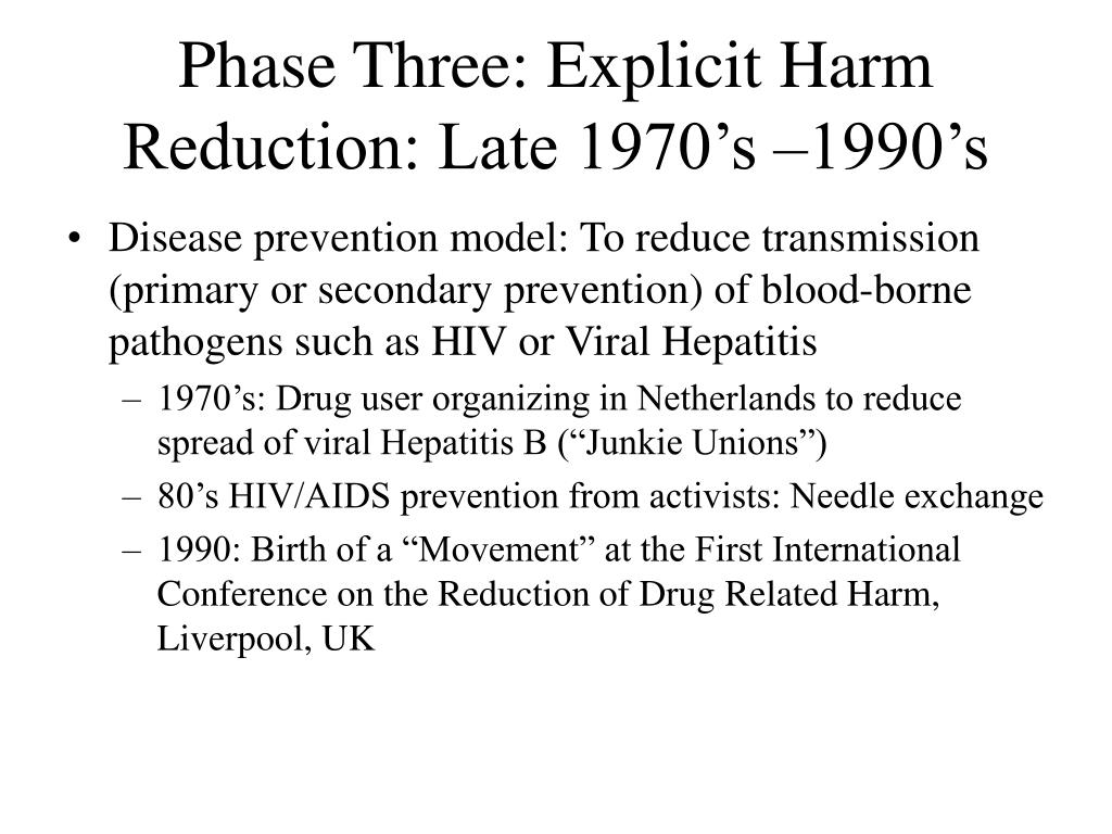 PPT - A History of the Harm Reduction Movement Northern California ...