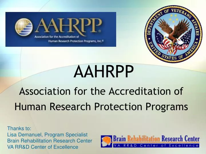 PPT - AAHRPP PowerPoint Presentation, free download - ID:560565