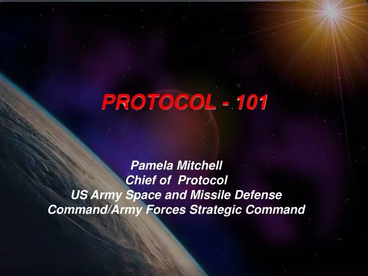 PPT - PROTOCOL - 101 PowerPoint Presentation, free download - ID:562097