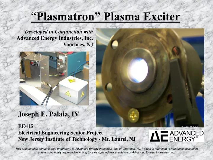 PPT - “ Plasmatron” Plasma Exciter PowerPoint Presentation, free ...
