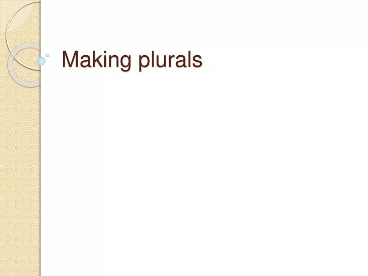 PPT - Making plurals PowerPoint Presentation, free download - ID:562411