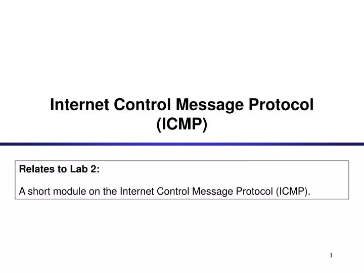 PPT - Internet Control Message Protocol (ICMP) PowerPoint Presentation ...