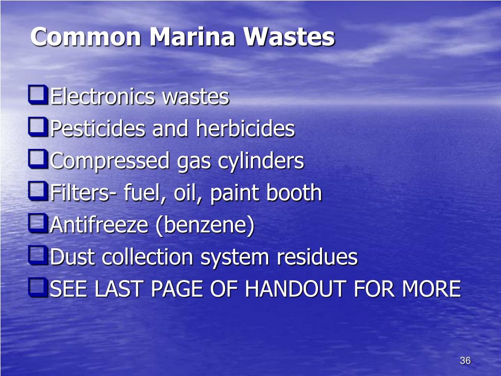 PPT - Hazardous Waste Management New England Marina Meeting March 30 ...