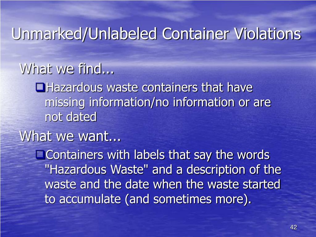 PPT - Hazardous Waste Management New England Marina Meeting March 30 ...