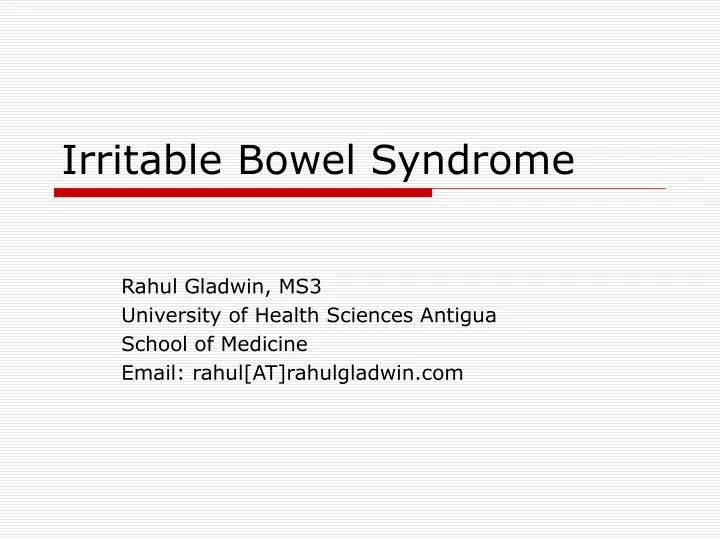 PPT - Irritable Bowel Syndrome PowerPoint Presentation, free download ...