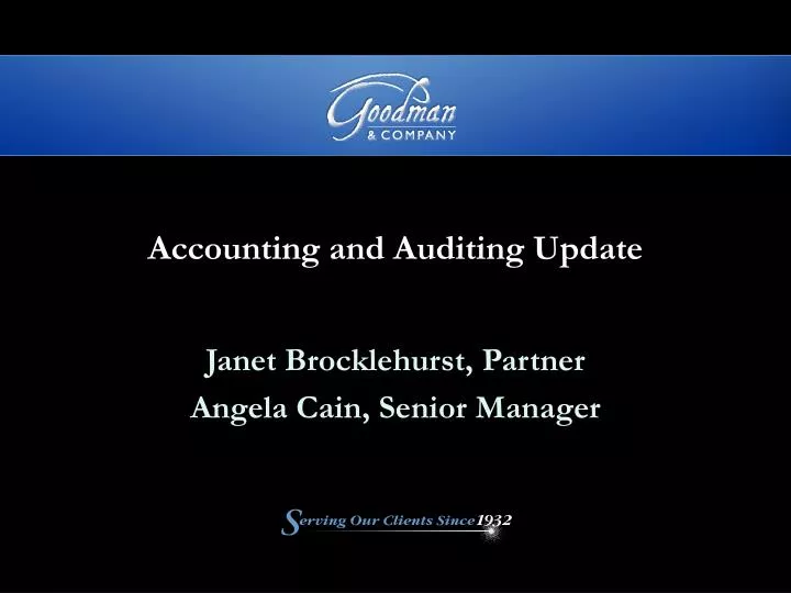 PPT - Accounting and Auditing Update PowerPoint Presentation, free ...