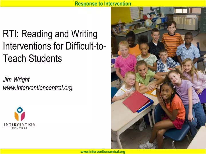 PPT - RTI: Reading and Writing Interventions for Difficult-to-Teach ...