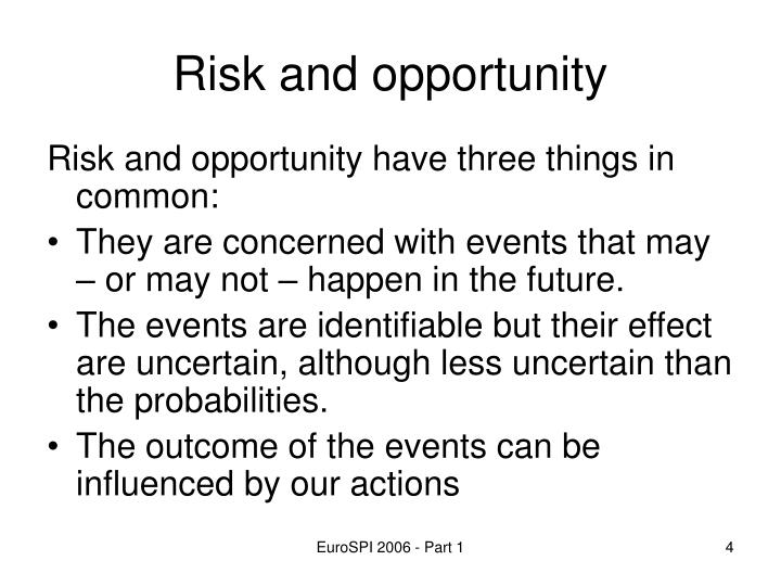 PPT - Risk and opportunity Part 1 PowerPoint Presentation - ID:564560