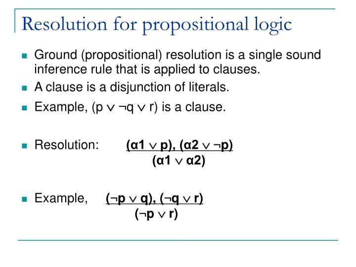 Ppt Resolution Proof System For First Order Logic Powerpoint 9327