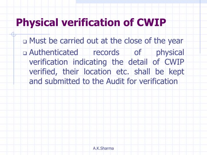 PPT - Accounting of Inventory, CWIP, Assets PowerPoint Presentation ...