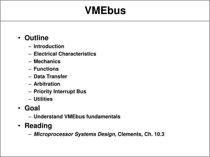 PPT - VMEbus PowerPoint Presentation, free download - ID:565666