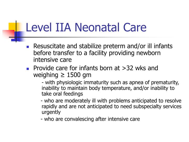 PPT - Levels of Neonatal Care: WV Guidelines PowerPoint Presentation ...