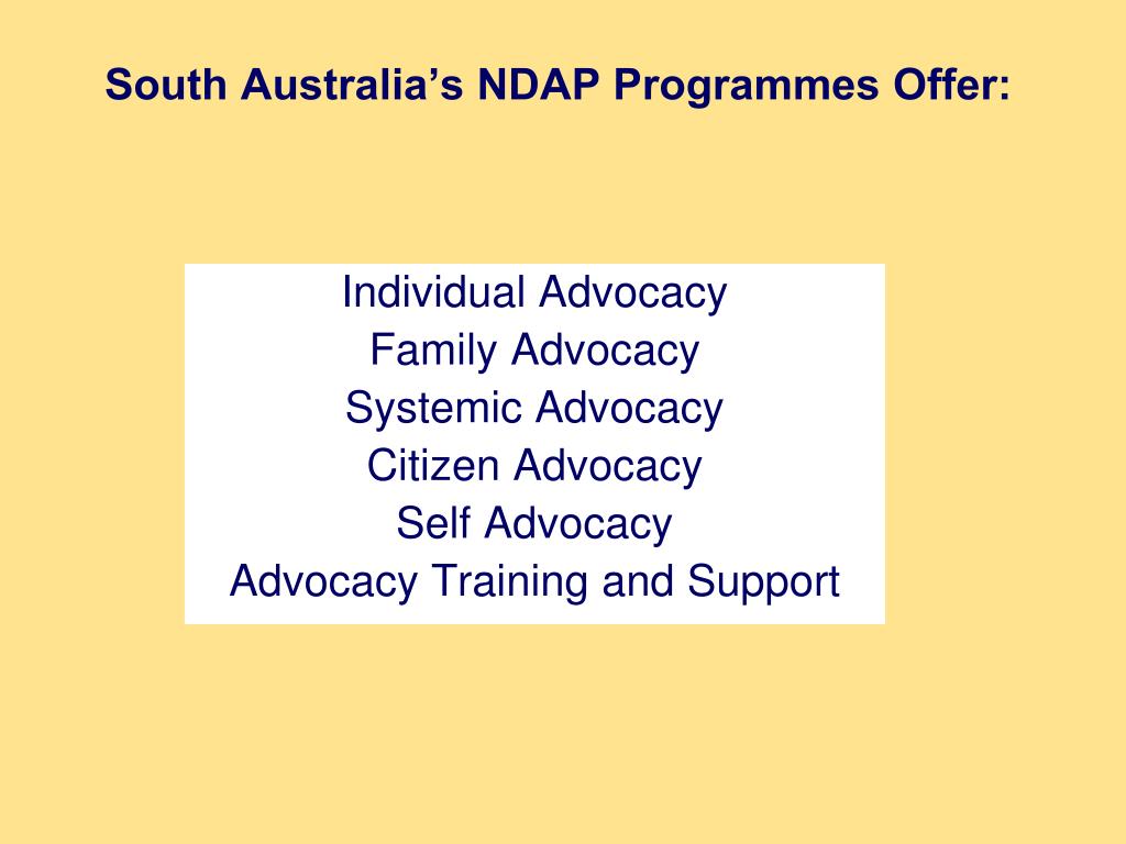 PPT - National Disability Advocacy Conference: Overview of South ...