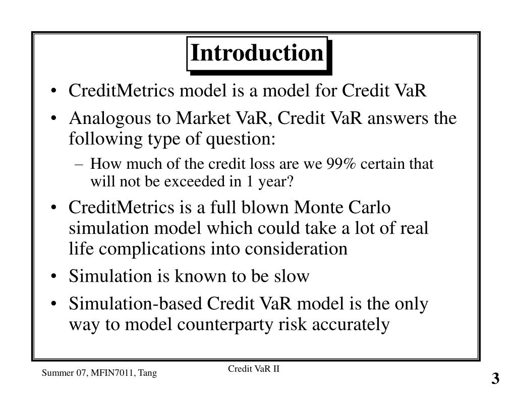 PPT - MFIN 7011: Credit Risk Management Summer, 2007 Dragon Tang ...