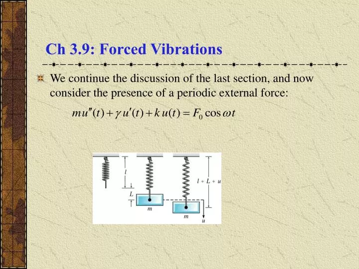 PPT - Ch 3.9: Forced Vibrations PowerPoint Presentation, free download ...