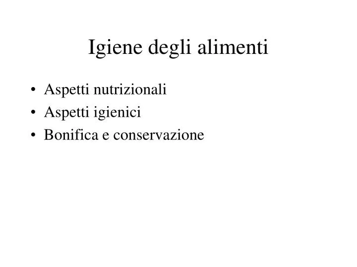 PPT - Igiene degli alimenti PowerPoint Presentation, free download - ID ...
