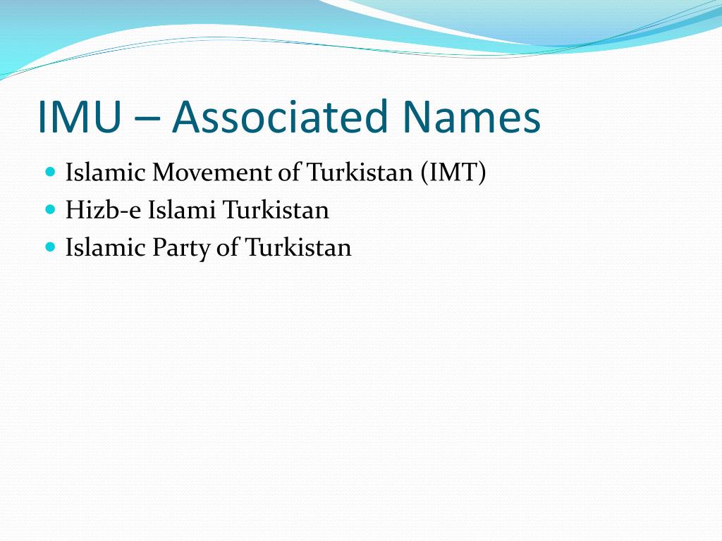 PPT - Islamic Movement of Uzbekistan & Islamic Jihad Union PowerPoint ...