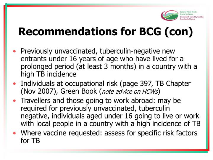 PPT - BCG Vaccination PowerPoint Presentation - ID:567638