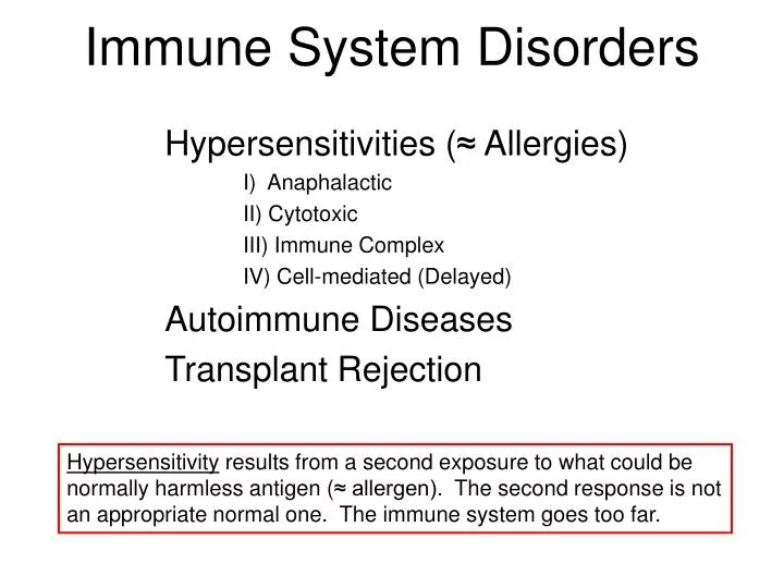 PPT - Immune System Disorders PowerPoint Presentation, free download ...