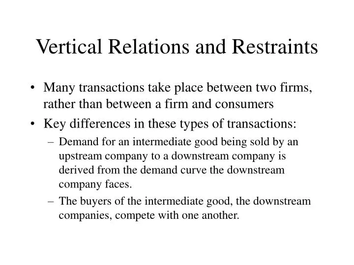 PPT - Vertical Relations and Restraints PowerPoint Presentation, free ...