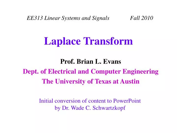PPT - Laplace Transform PowerPoint Presentation, free download - ID:567949 PPT - Laplace Transform PowerPoint Presentation, free download - ID:567949
