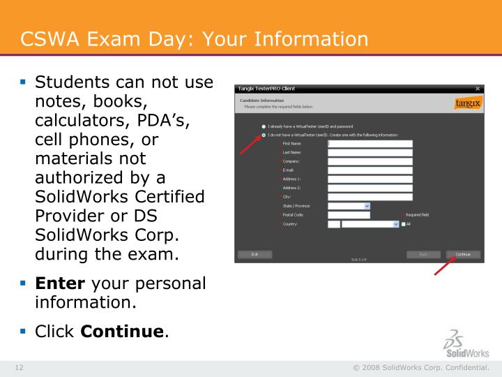 PPT - Student Overview for the Certified SolidWorks Associate (CSWA ...