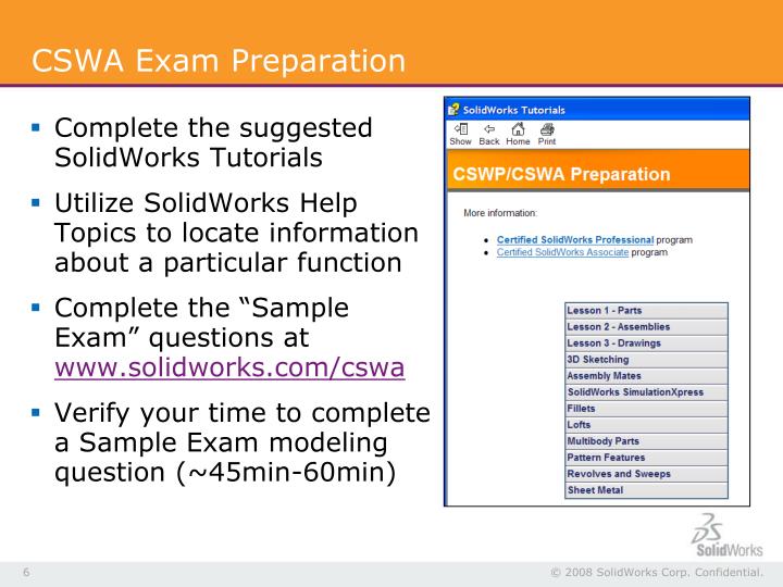 PPT - Student Overview for the Certified SolidWorks Associate (CSWA ...