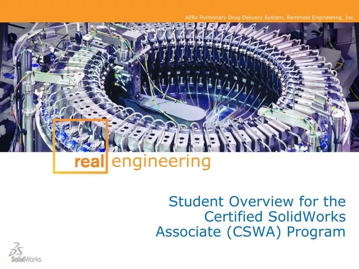 PPT - Student Overview for the Certified SolidWorks Associate (CSWA ...