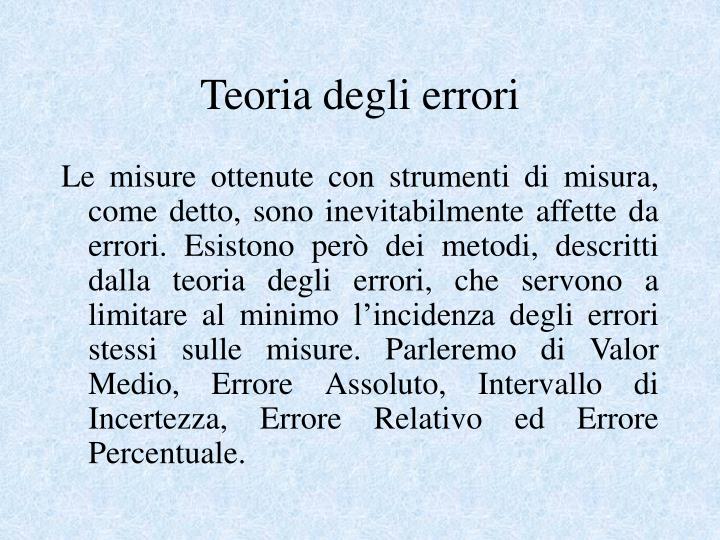 PPT - Misure ed Errori PowerPoint Presentation - ID:570192