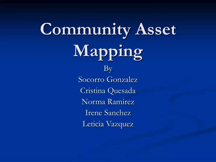 PPT - Community Asset Mapping PowerPoint Presentation, free download ...