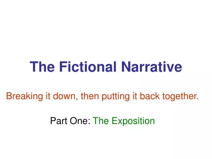 PPT - The Fictional Narrative PowerPoint Presentation, free download ...
