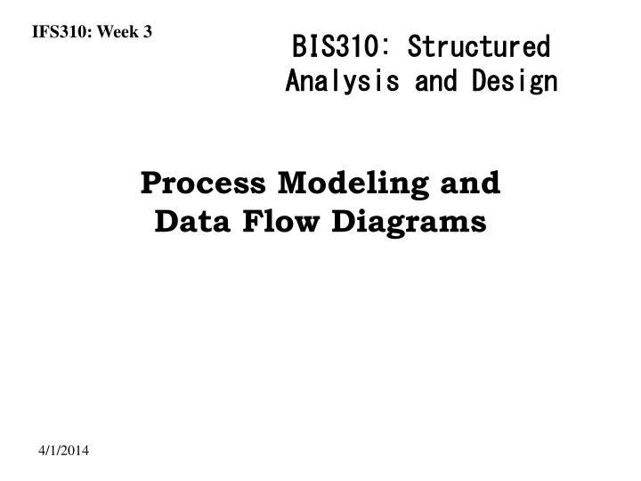 PPT - Process Modeling and Data Flow Diagrams PowerPoint Presentation ...