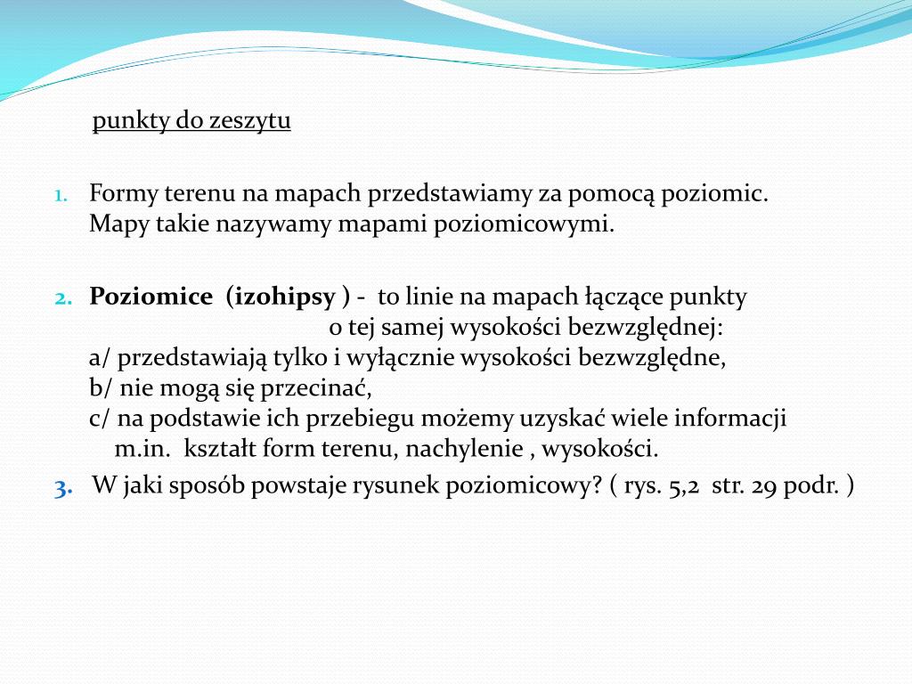 PPT - Temat : Poziomice – czytanie rysunku poziomicowego PowerPoint ... PPT - Temat : Poziomice – czytanie rysunku poziomicowego PowerPoint ...