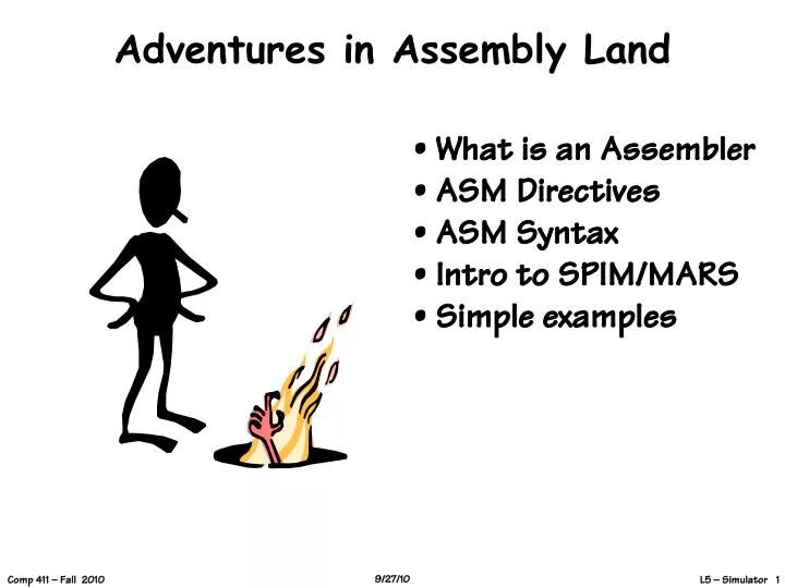 PPT - Adventures in Assembly Land PowerPoint Presentation, free ...