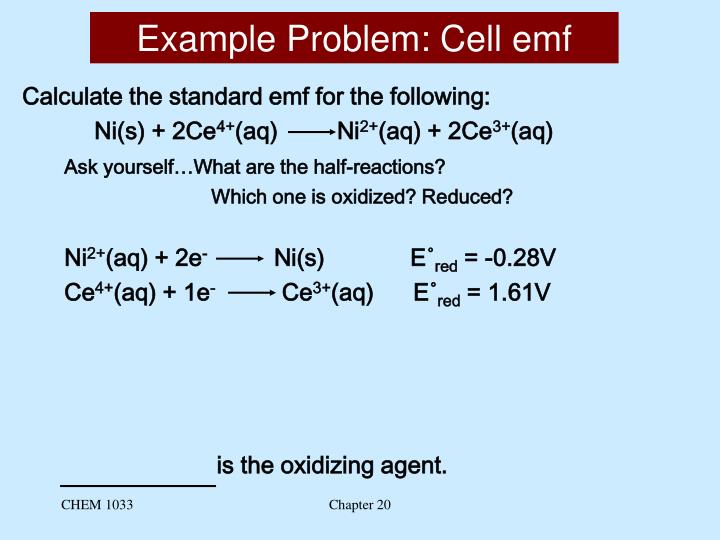PPT - Chapter 20 Electrochemistry PowerPoint Presentation - ID:575238