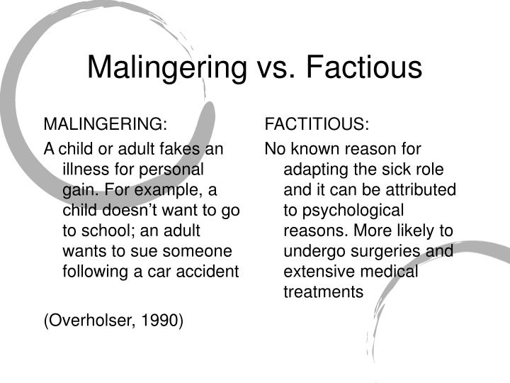 PPT - Factitious Disorder in Children and Adolescents PowerPoint ...
