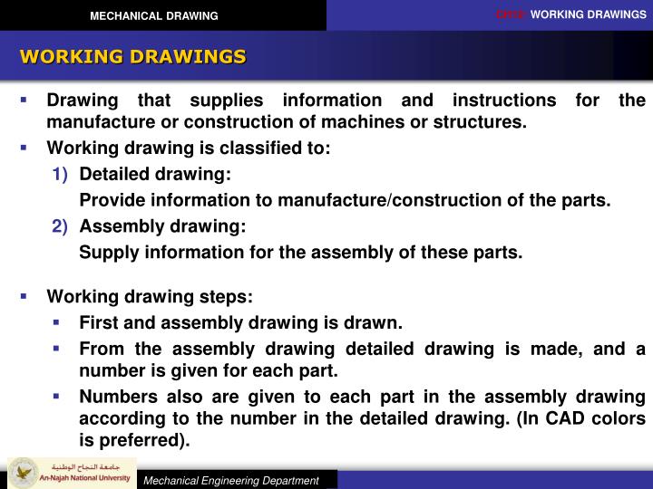 PPT - MECHANICAL DRAWING Chapter 12: WORKING DRAWINGS PowerPoint ...