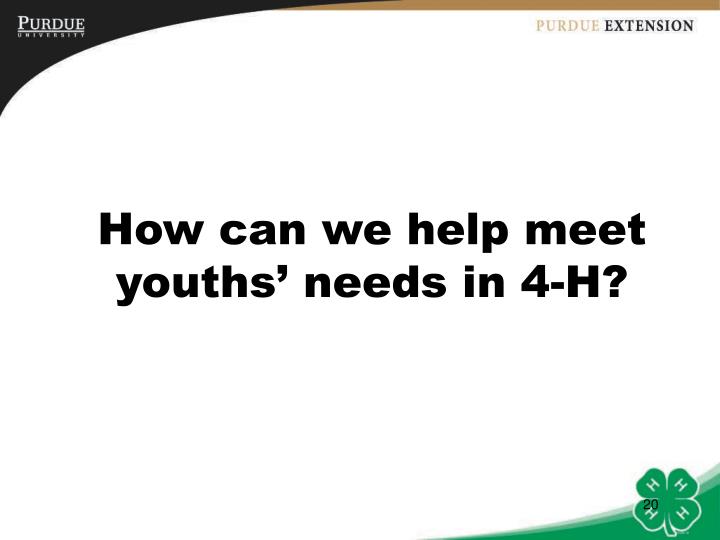 PPT - Essential Elements of 4-H Youth Development PowerPoint ...