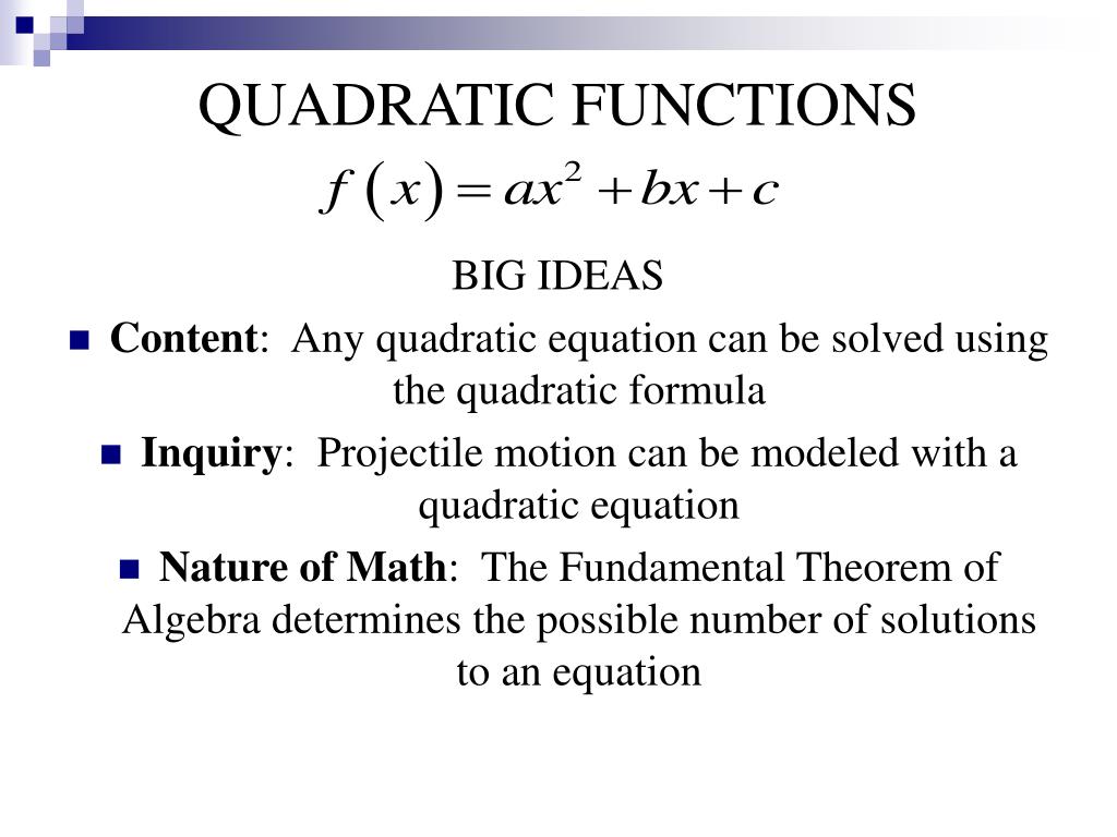 PPT - QUADRATIC FUNCTIONS PowerPoint Presentation, free download - ID ... PPT - QUADRATIC FUNCTIONS PowerPoint Presentation, free download - ID ...